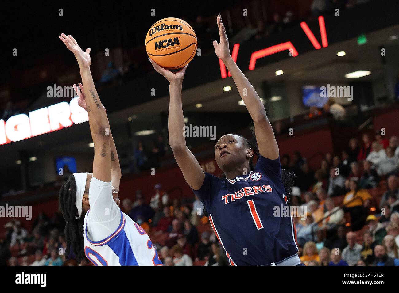 GREENVILLE, SC - MARCH 05: Auburn Tigers forward Celia Sumbane (1 ...