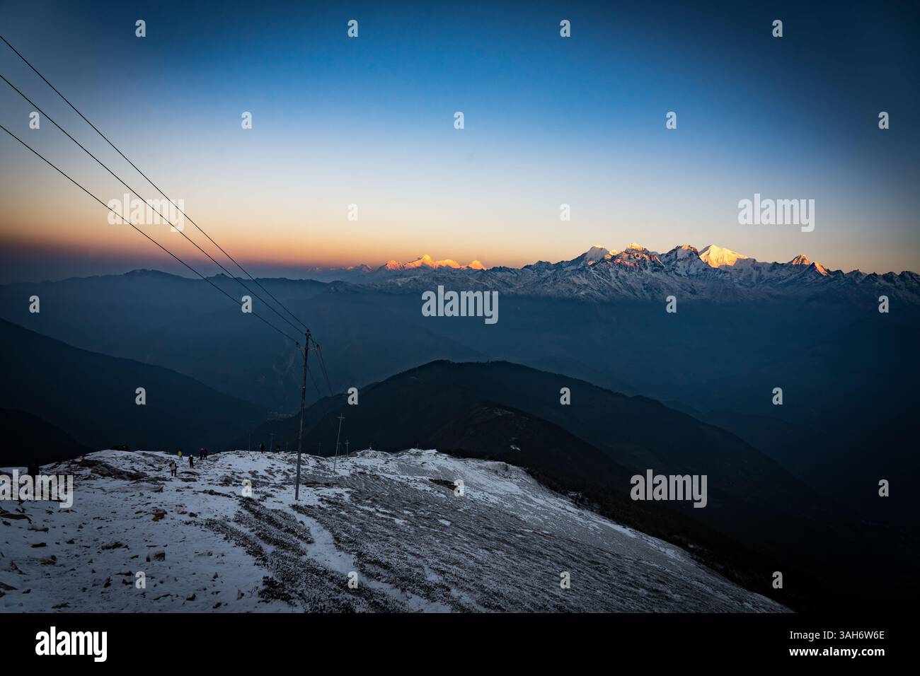 Gosaikunda, Rasuwa, Nepal - October 21 2024: Early Morning Sunrise and ...