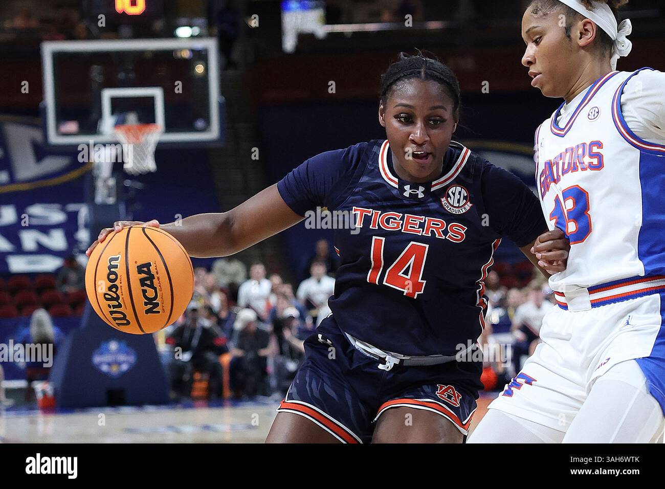 GREENVILLE, SC - MARCH 05: Auburn Tigers forward Taylen Collins (14 ...