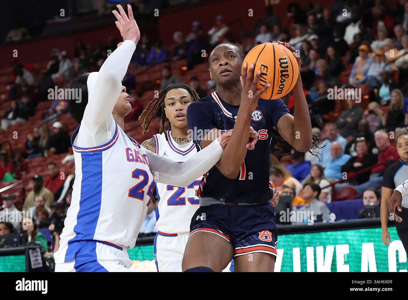 GREENVILLE, SC - MARCH 05: Auburn Tigers forward Celia Sumbane (1 ...