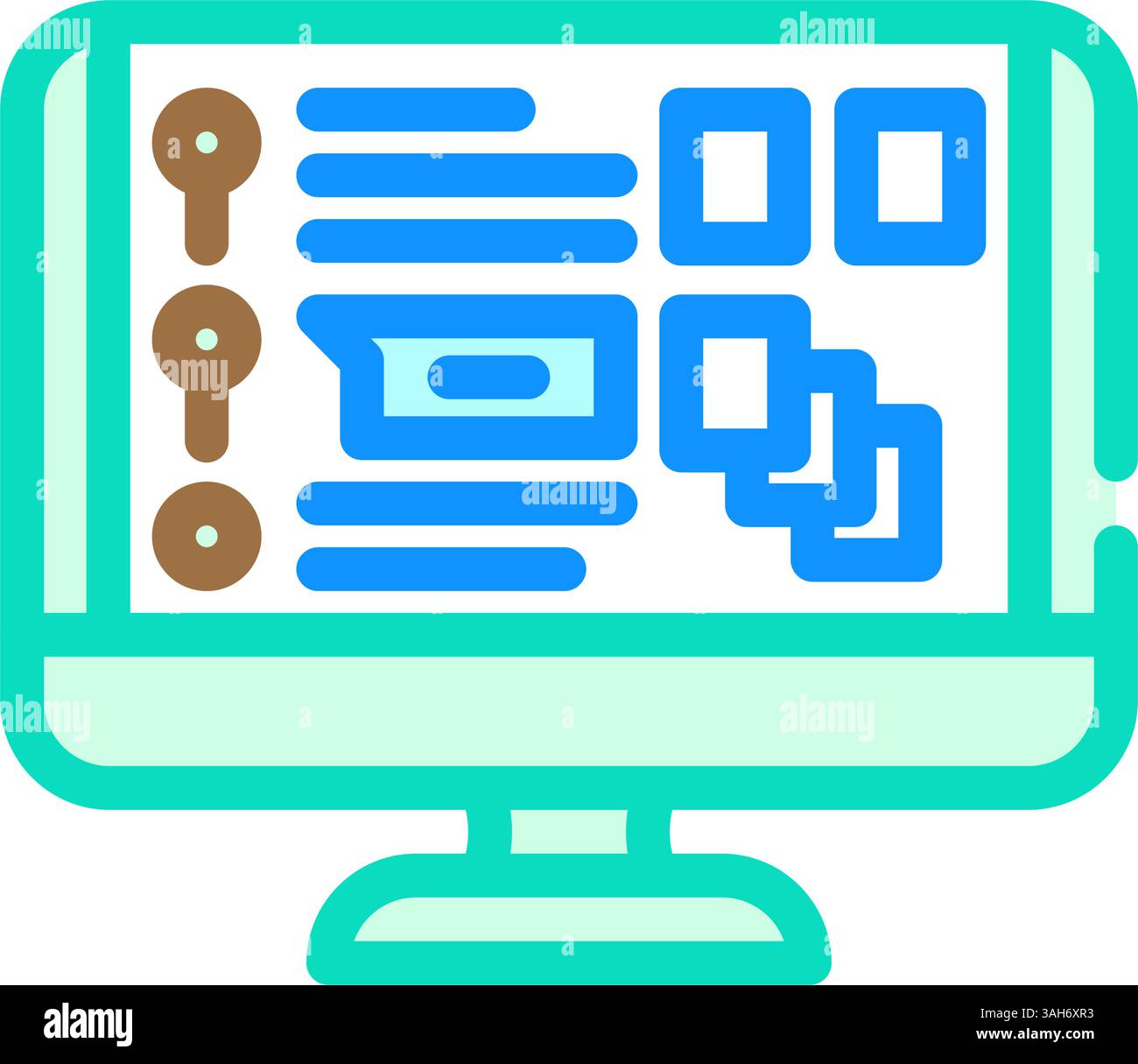 course catalog online learning platform color icon vector illustration ...