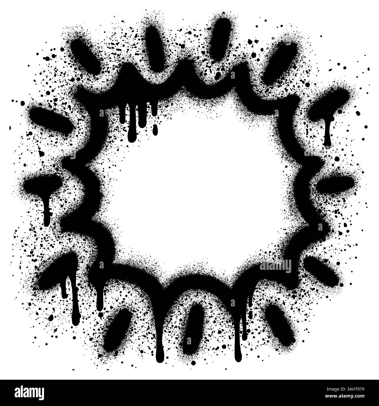 speech bubble graffiti with black spray paint. vector illustration ...