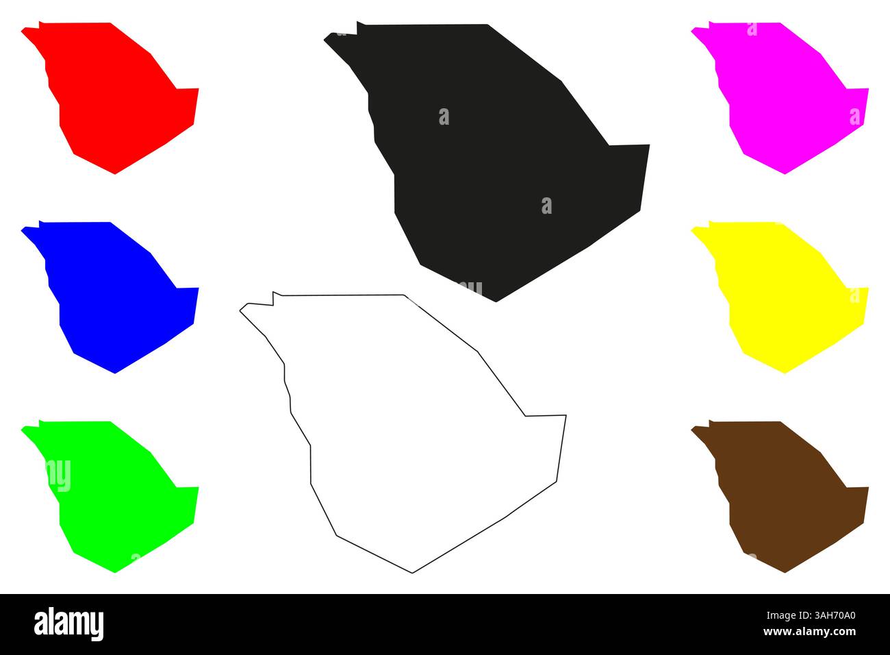 Hanumangarh city (Republic of India, State of Rajasthan) map vector ...