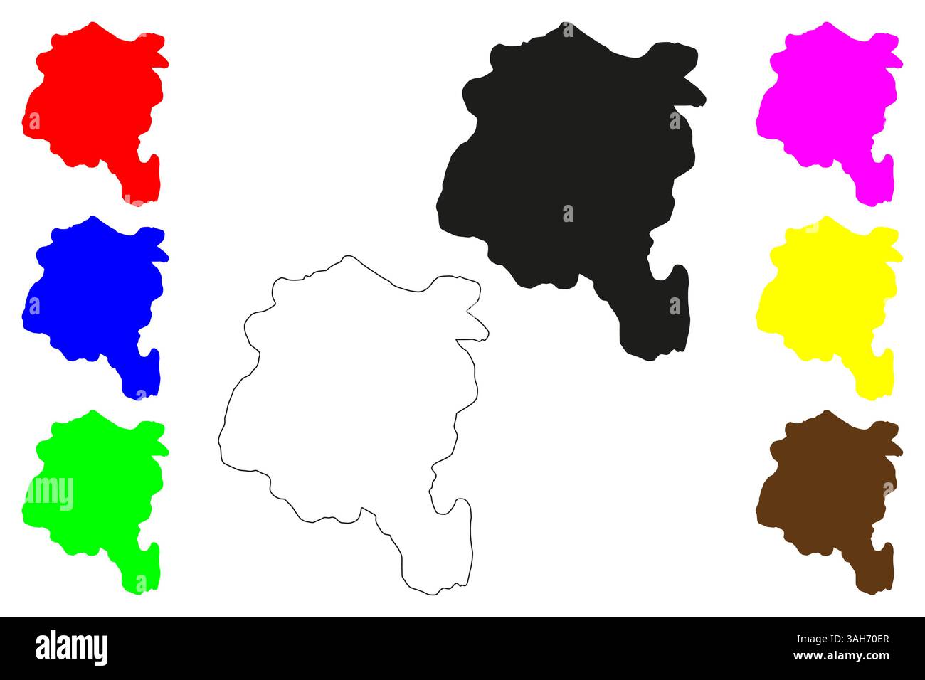 Hardoi city (Republic of India, State of Uttar Pradesh) map vector ...