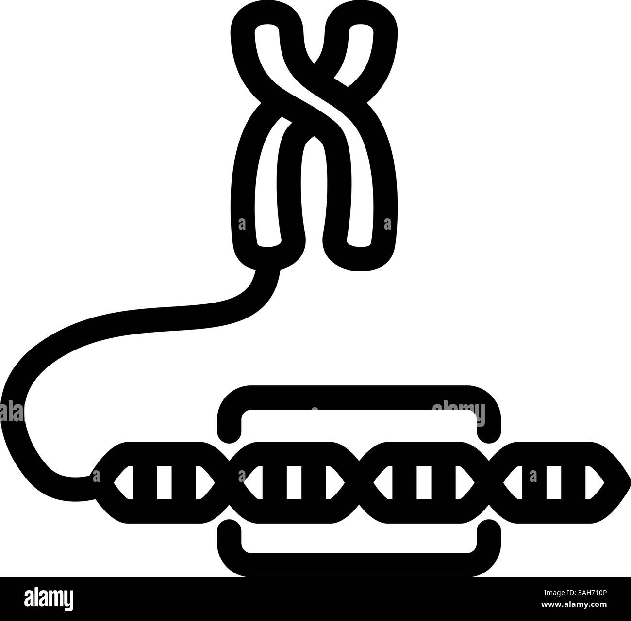 gene genetic engineering line icon vector illustration Stock Vector ...