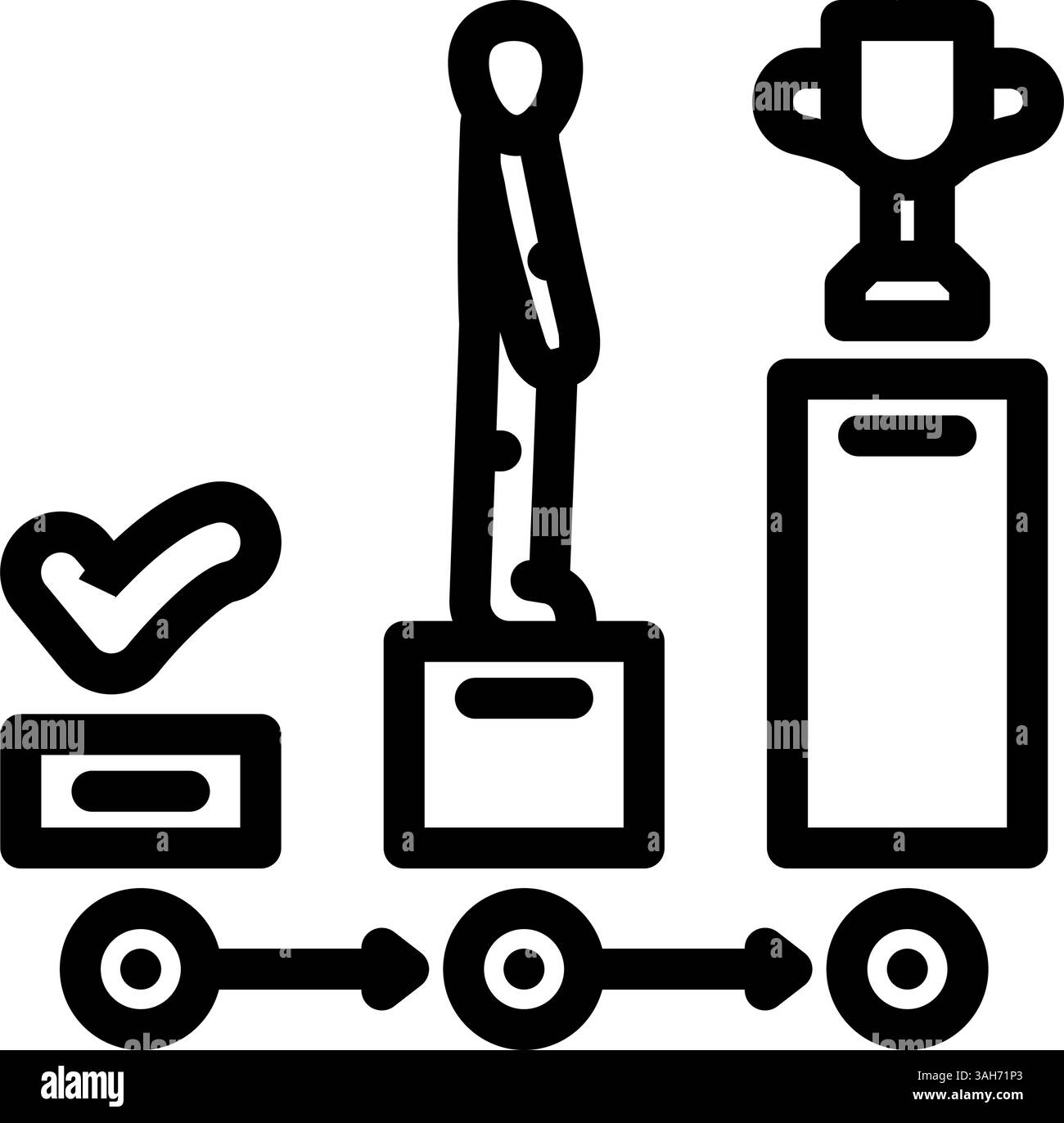 professional goals interview job line icon vector illustration Stock ...