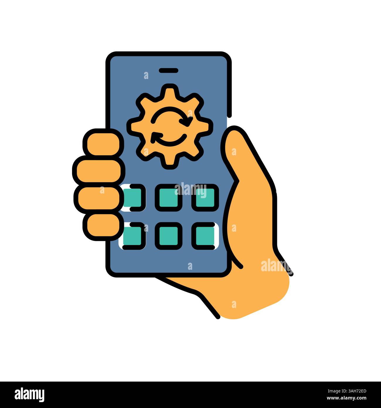 Mobile platforms color flat icon for digital and print projects ...