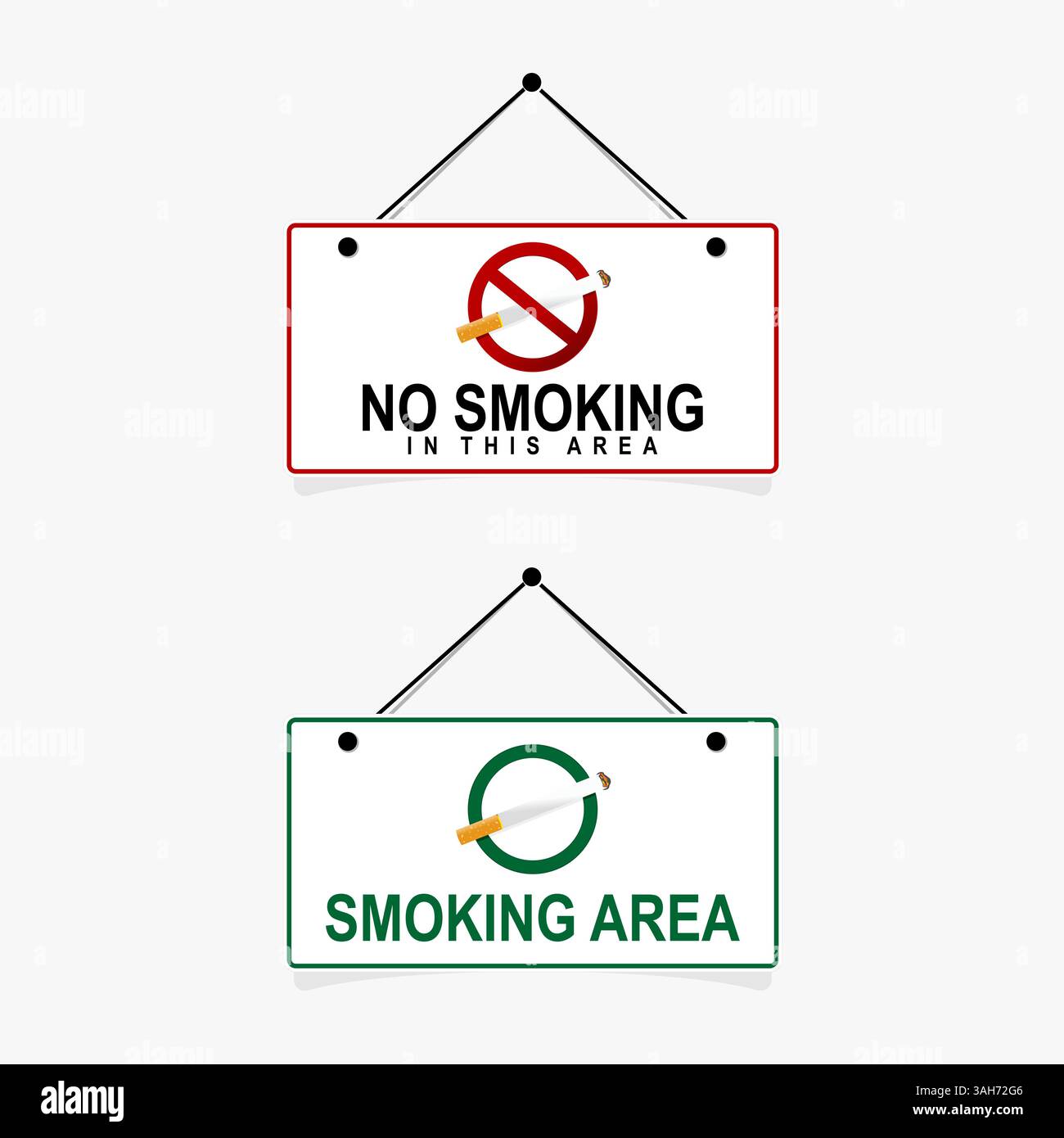 No smoking and Smoking area labels Stock Vector Image & Art - Alamy