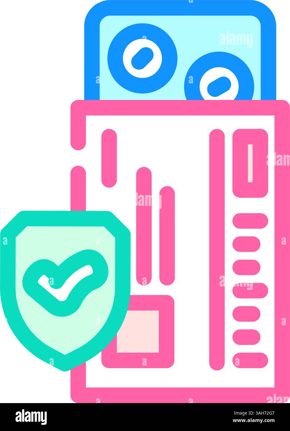 medication safety pharmacist color icon vector illustration Stock ...