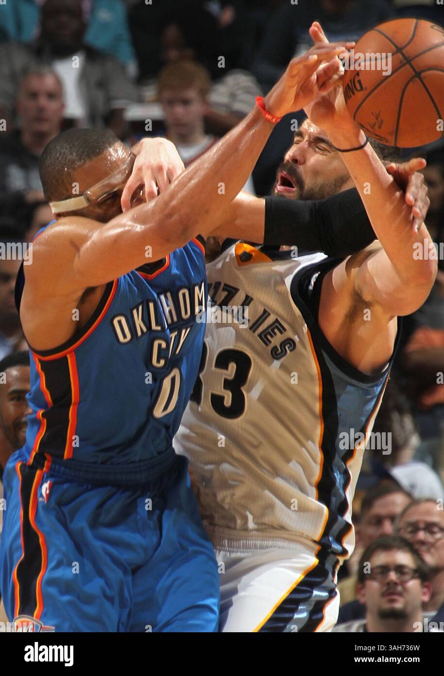 Oklahoma City Thunder's Russell Westbrook (0) takes a tree Oklahoma City Thunder's Russell Westbrook (0) takes a tree