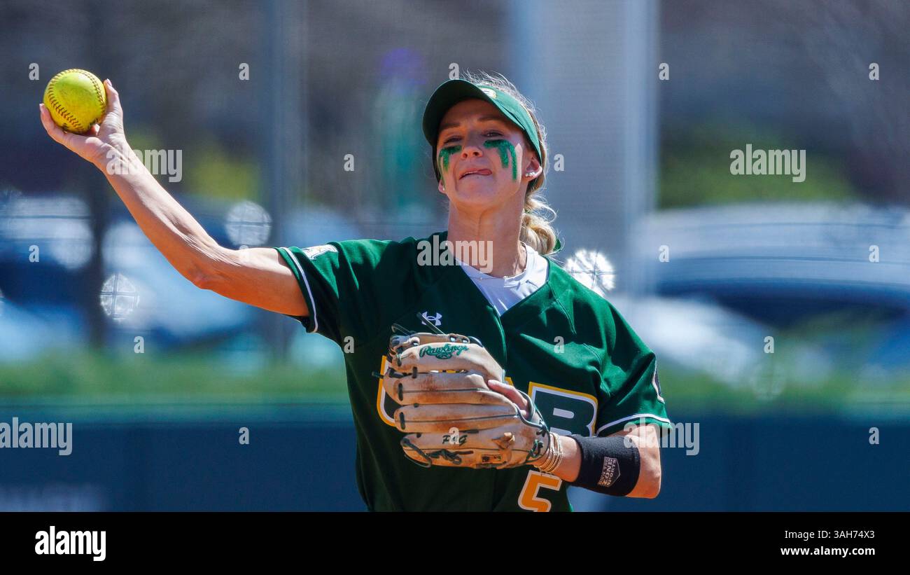 UAB utility Hannah Dorsett (5) during an NCAA softball game on Saturday ...