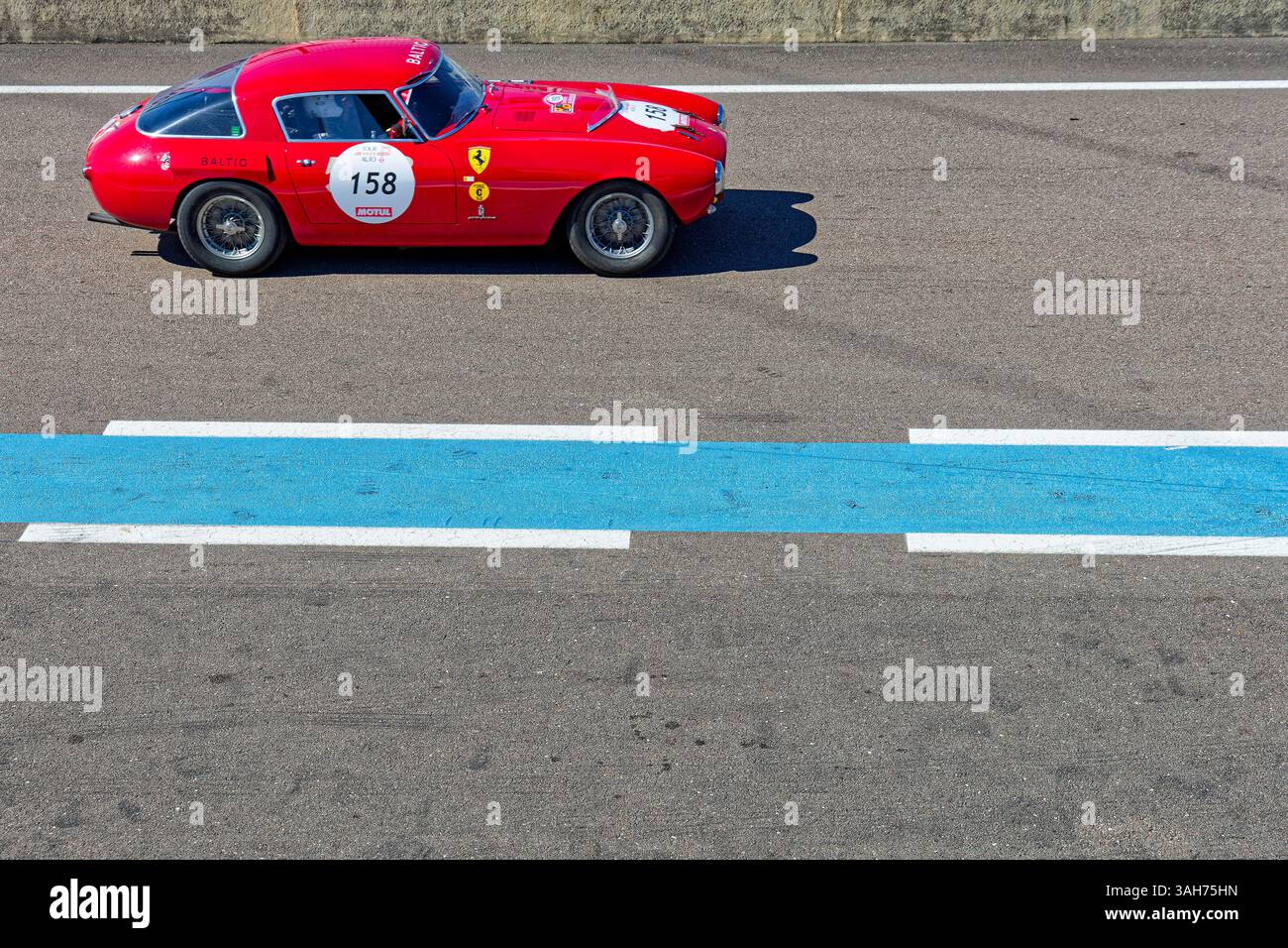 DIJON, FRANCE, April 8, 2025 : Competitors race on the Dijon-Prenois ...