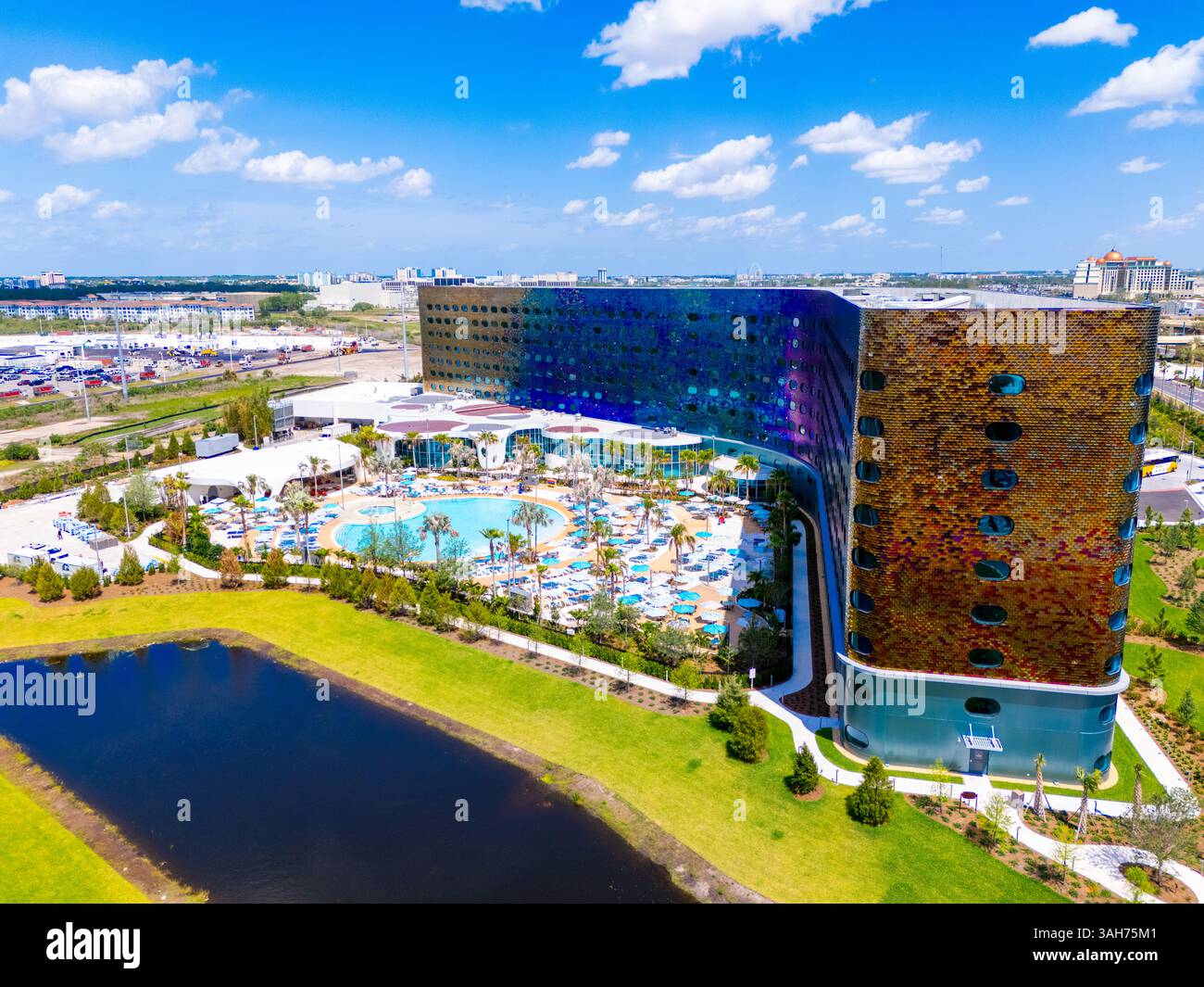 Orlando, FL, USA - April 7, 2025: Aerial photo Orlando Stella Luna and ...