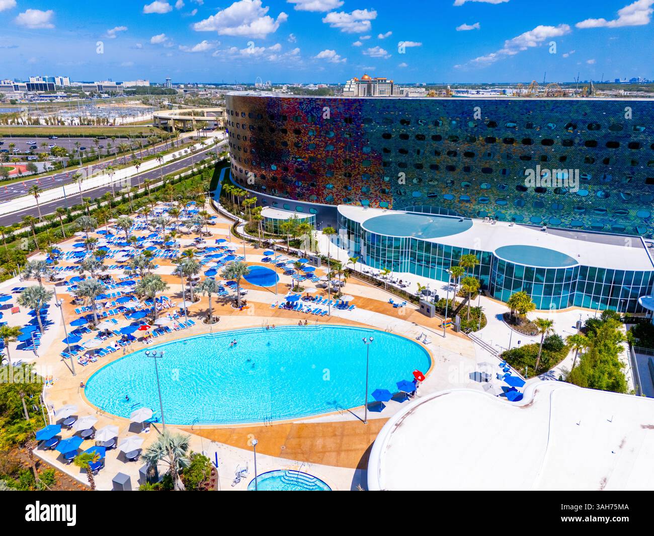Orlando, FL, USA - April 7, 2025: Aerial photo Orlando Stella Luna and ...