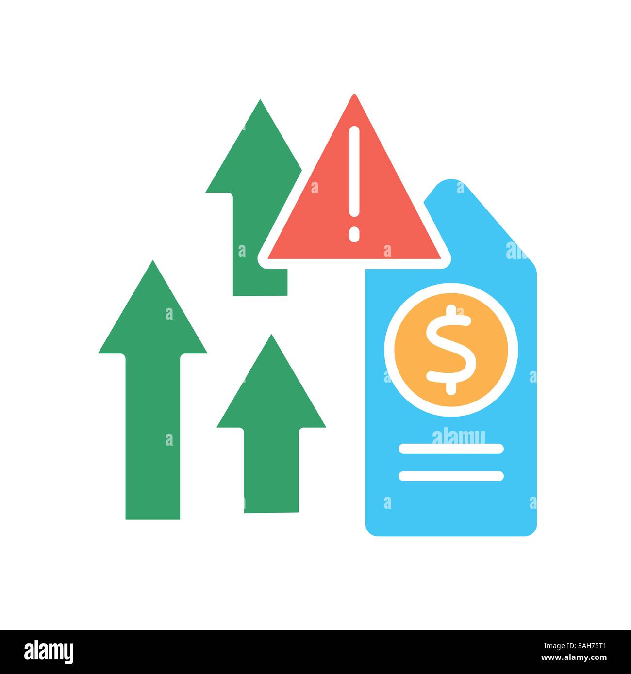 inflation color flat icon for digital and print projects. Minimal clean ...