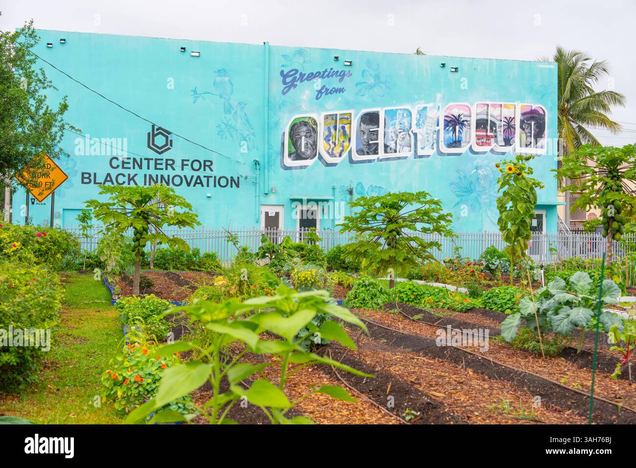 Miami, FL, USA - March 30, 2025: Overtown art mural on the Center For Black Innovation Overtown ...