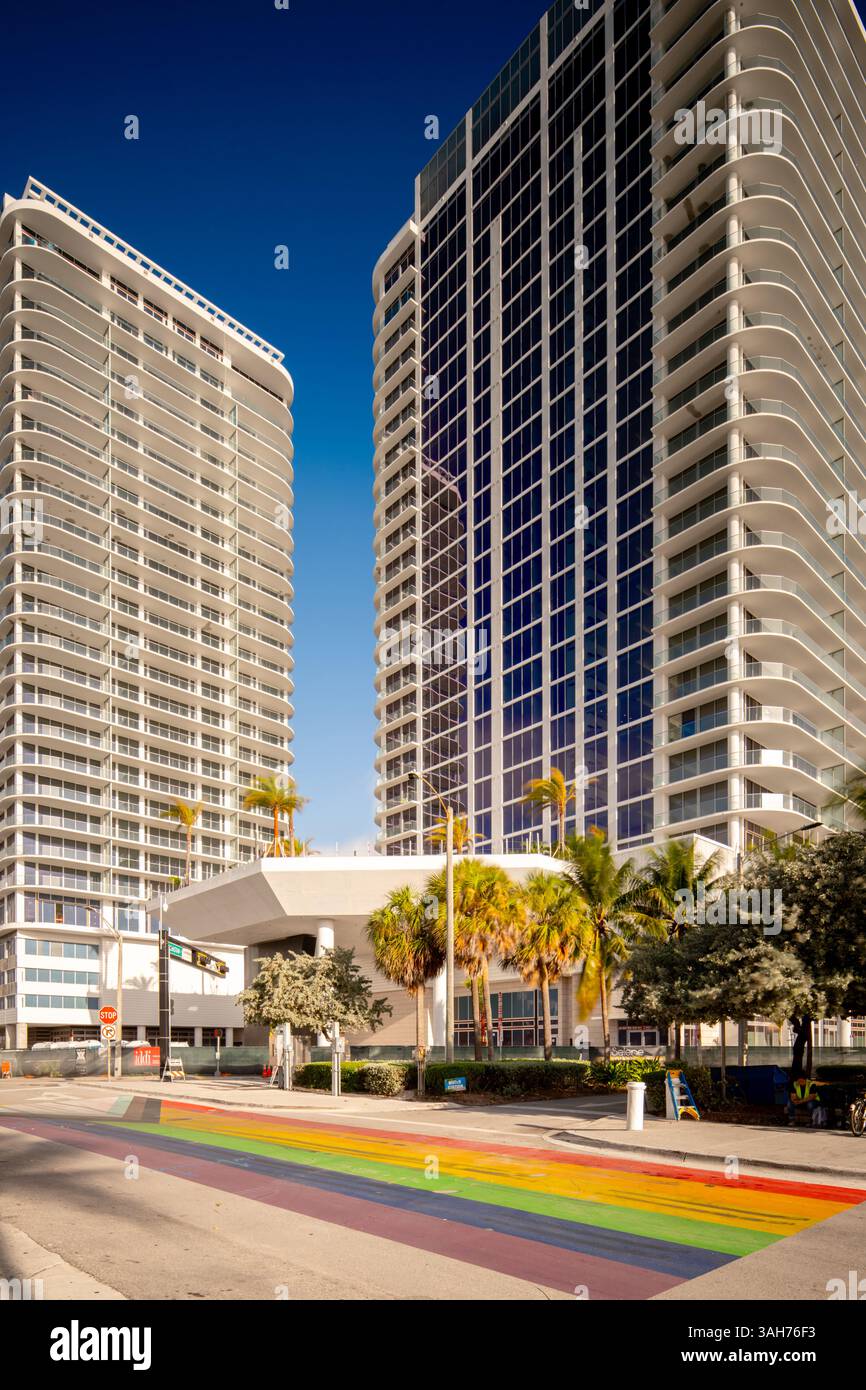 Fort Lauderdale, FL, USA - April 2, 2025: Selene oceanfront luxury condominium development in ...