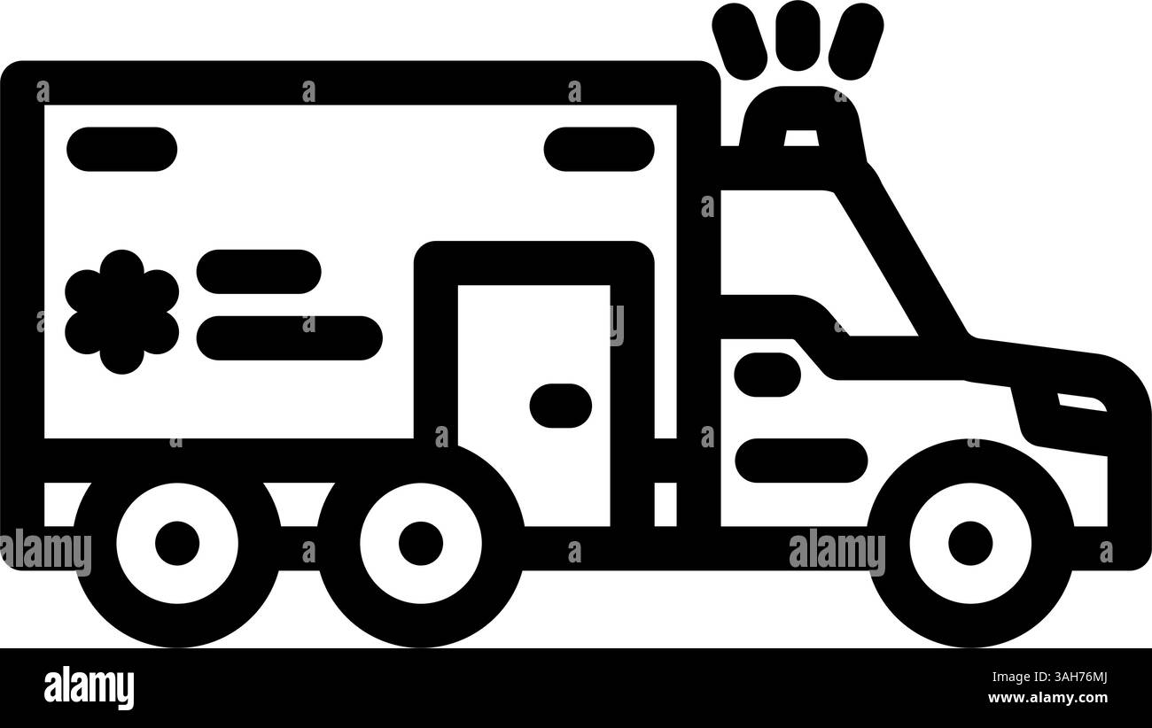 ambulance fracture injury line icon vector illustration Stock Vector ...