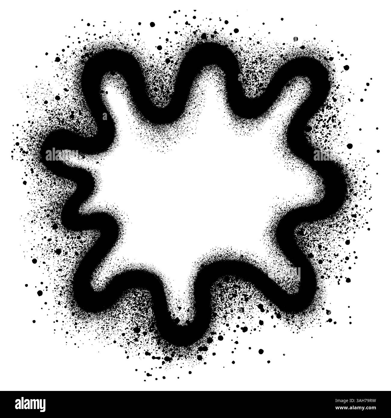 speech bubble graffiti with black spray paint. vector illustration ...