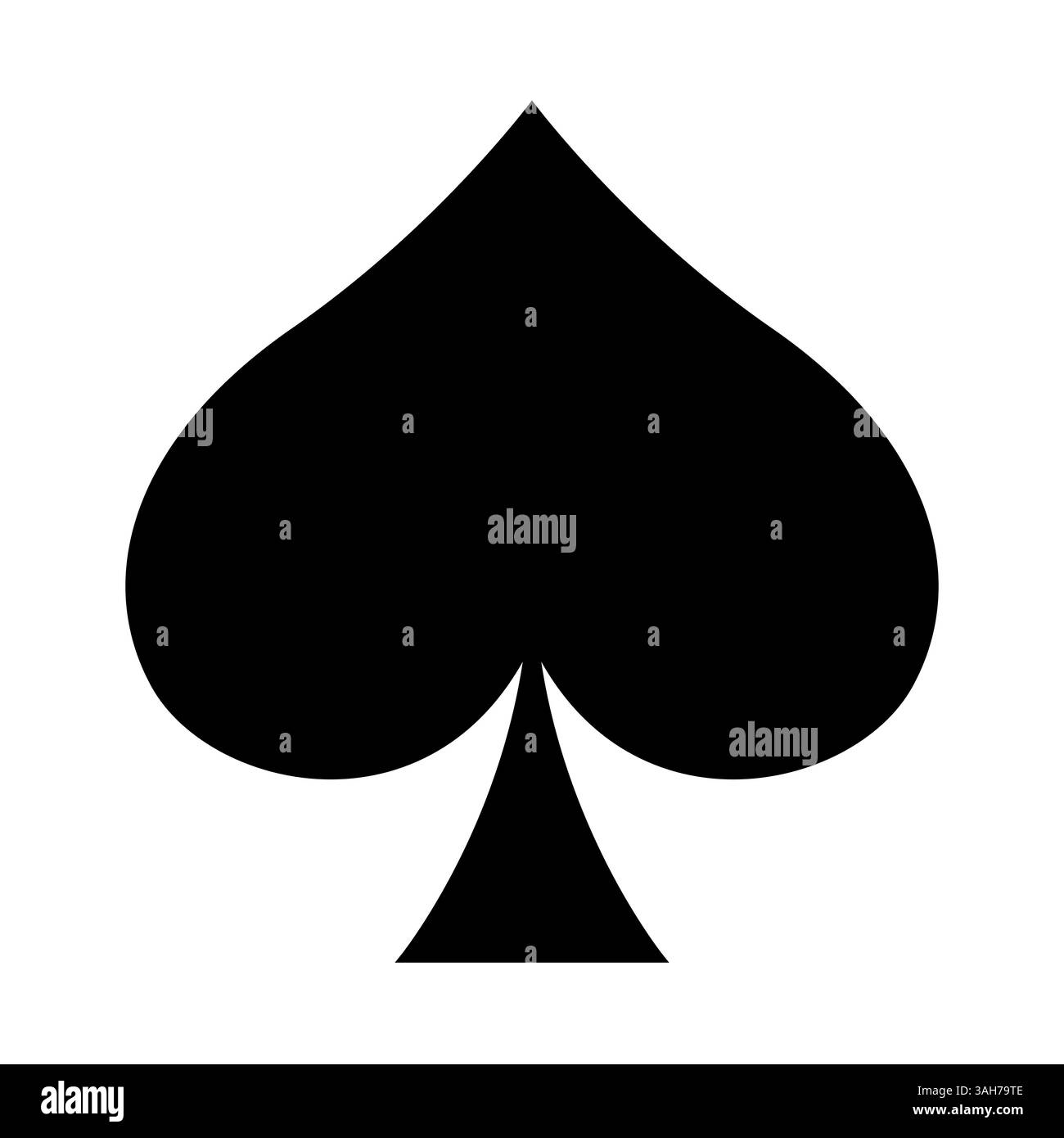 Playing card suit symbol Spade shape, vector illustration Stock Vector ...