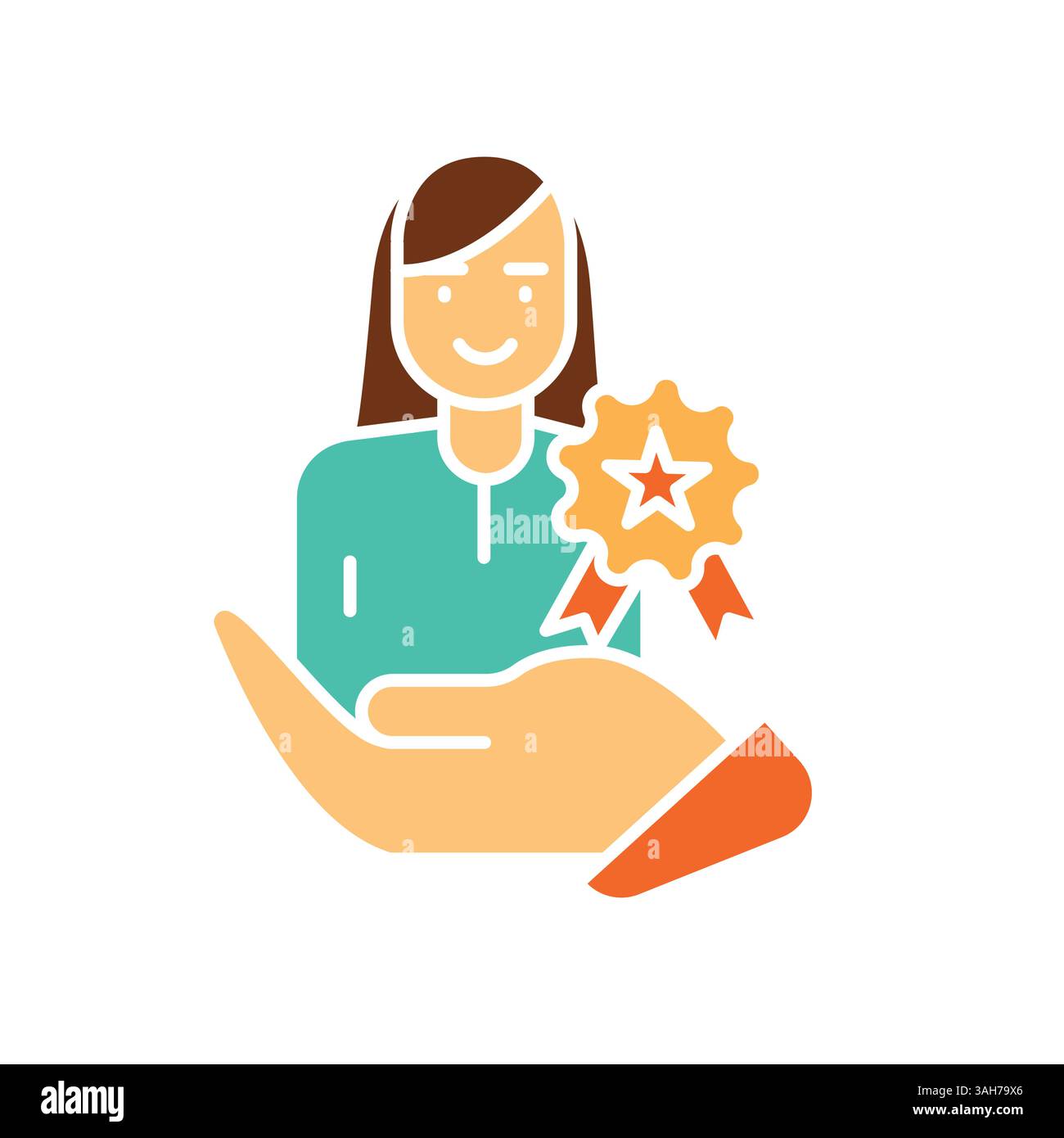 Privilege color line icon for digital and print projects. Minimal clean ...