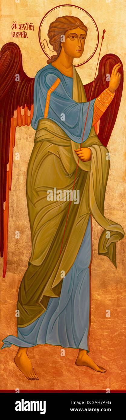 FLORENCE, ITALY - MARCH 18, 2025: The icon of Archangel Gabriel in the ...