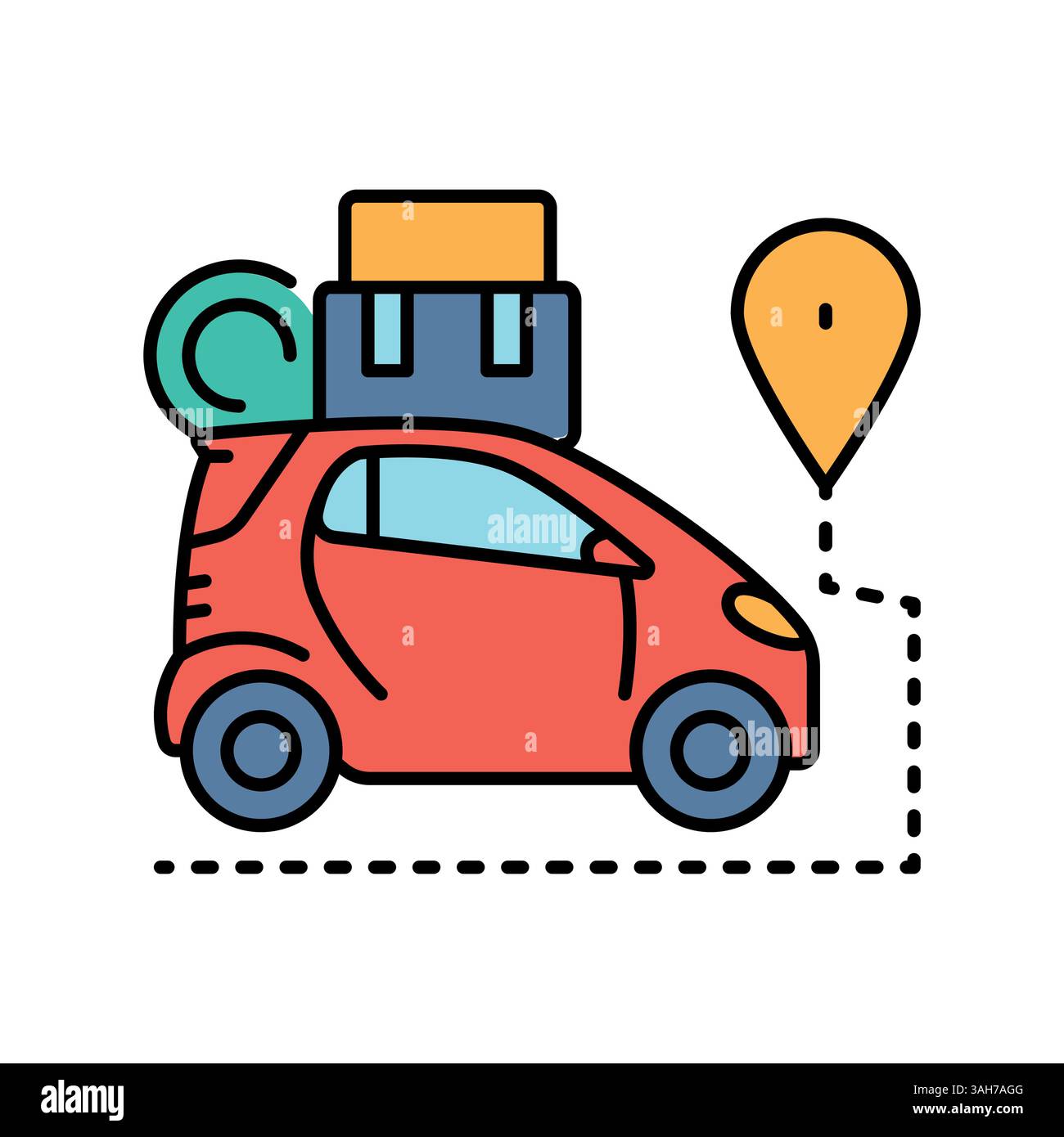 Internal migration color flat icon for digital and print projects ...