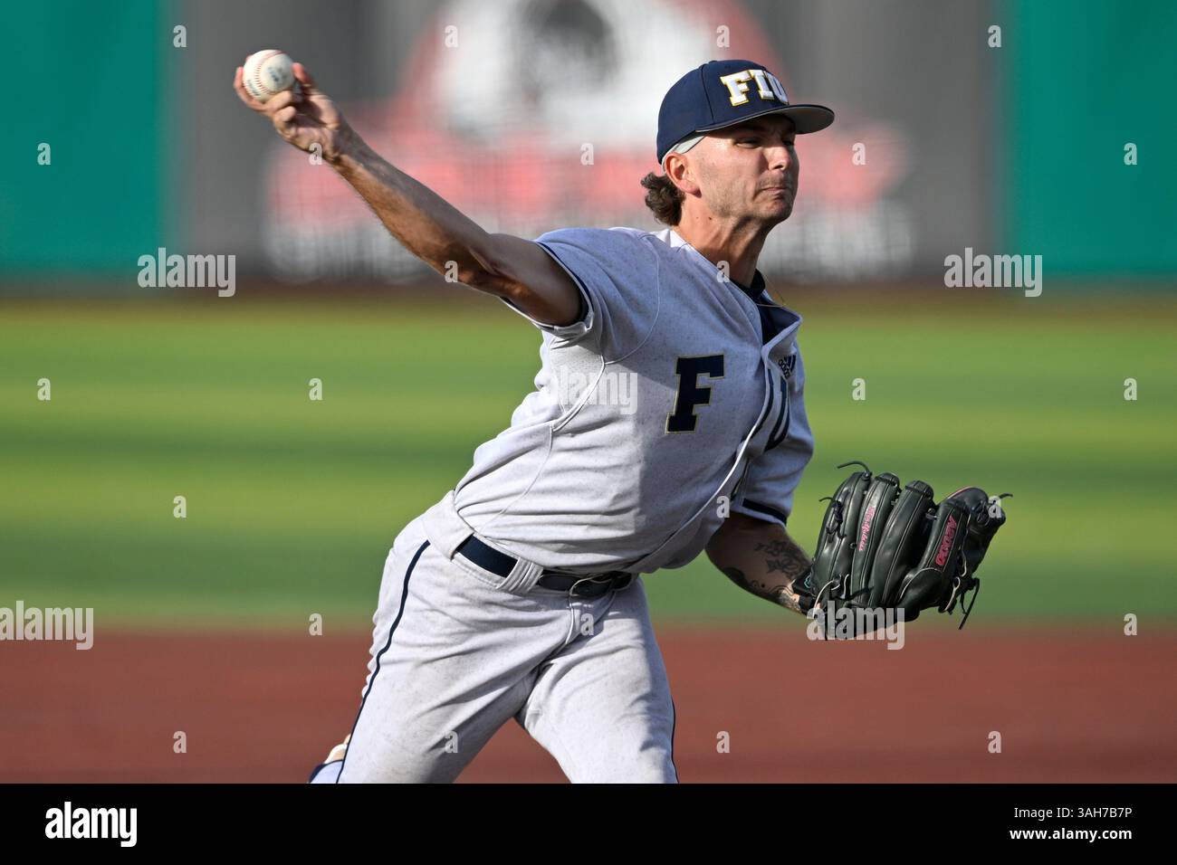 Florida International pitcher Shane Tucker (42) throws during an NCAA ...