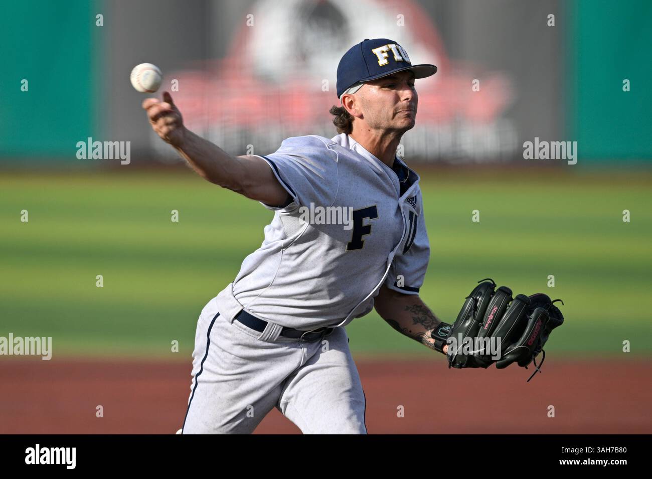 Florida International pitcher Shane Tucker (42) throws during an NCAA ...