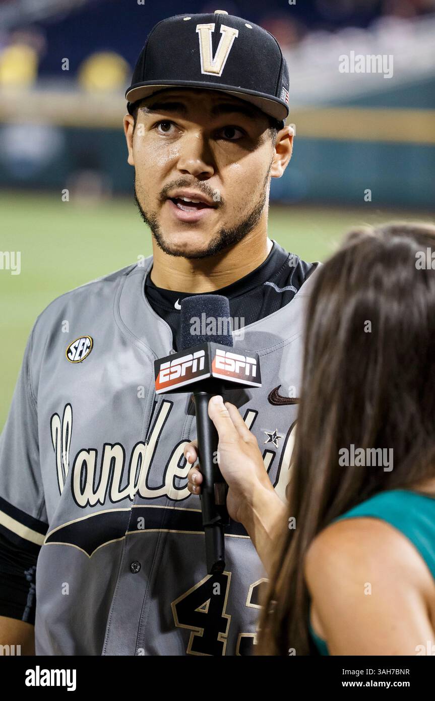 June 16, 2015: Vanderbilt Zander Wiel #43 post-game interview with ESPN ...