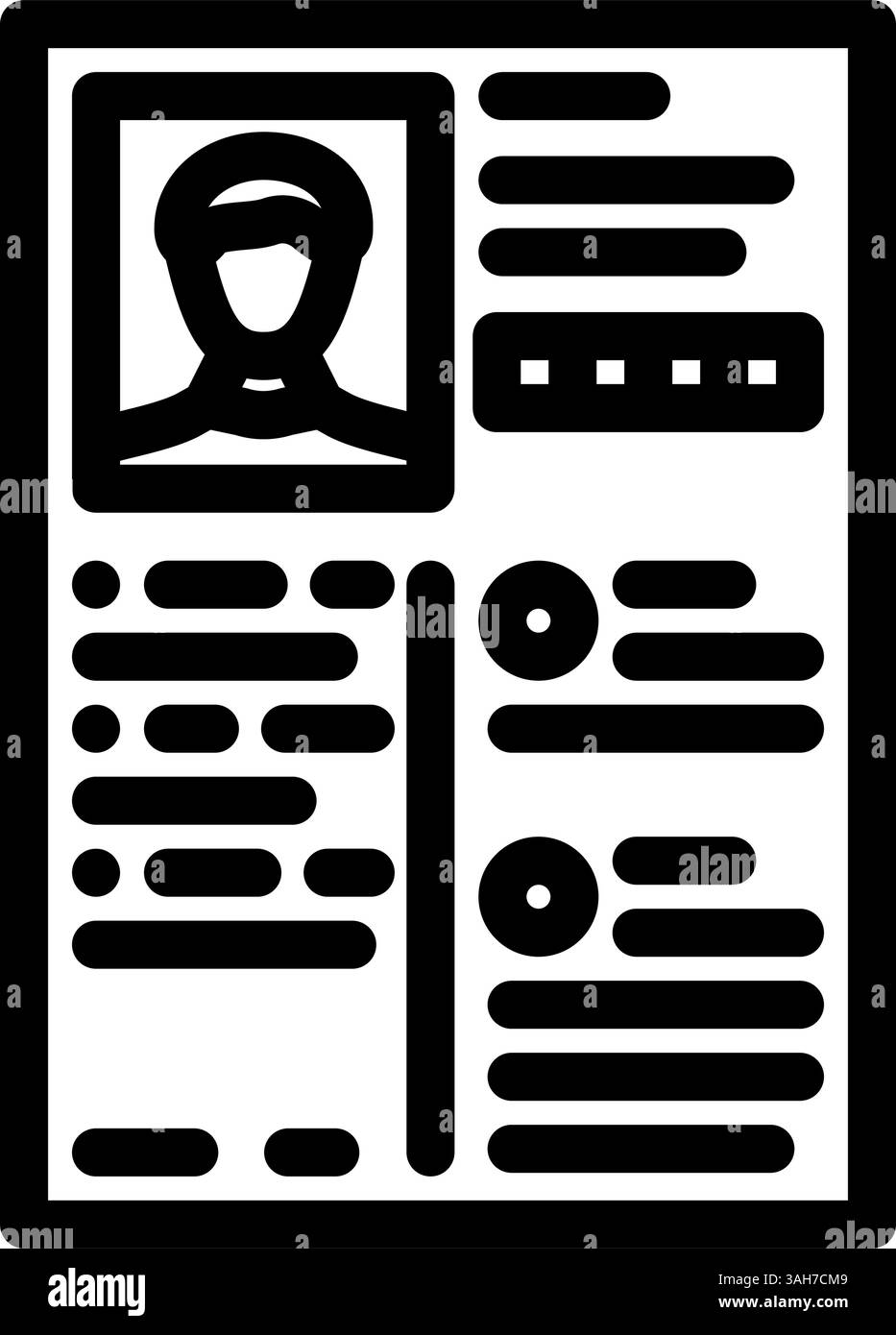 resume document interview job line icon vector illustration Stock Vector Image & Art - Alamy