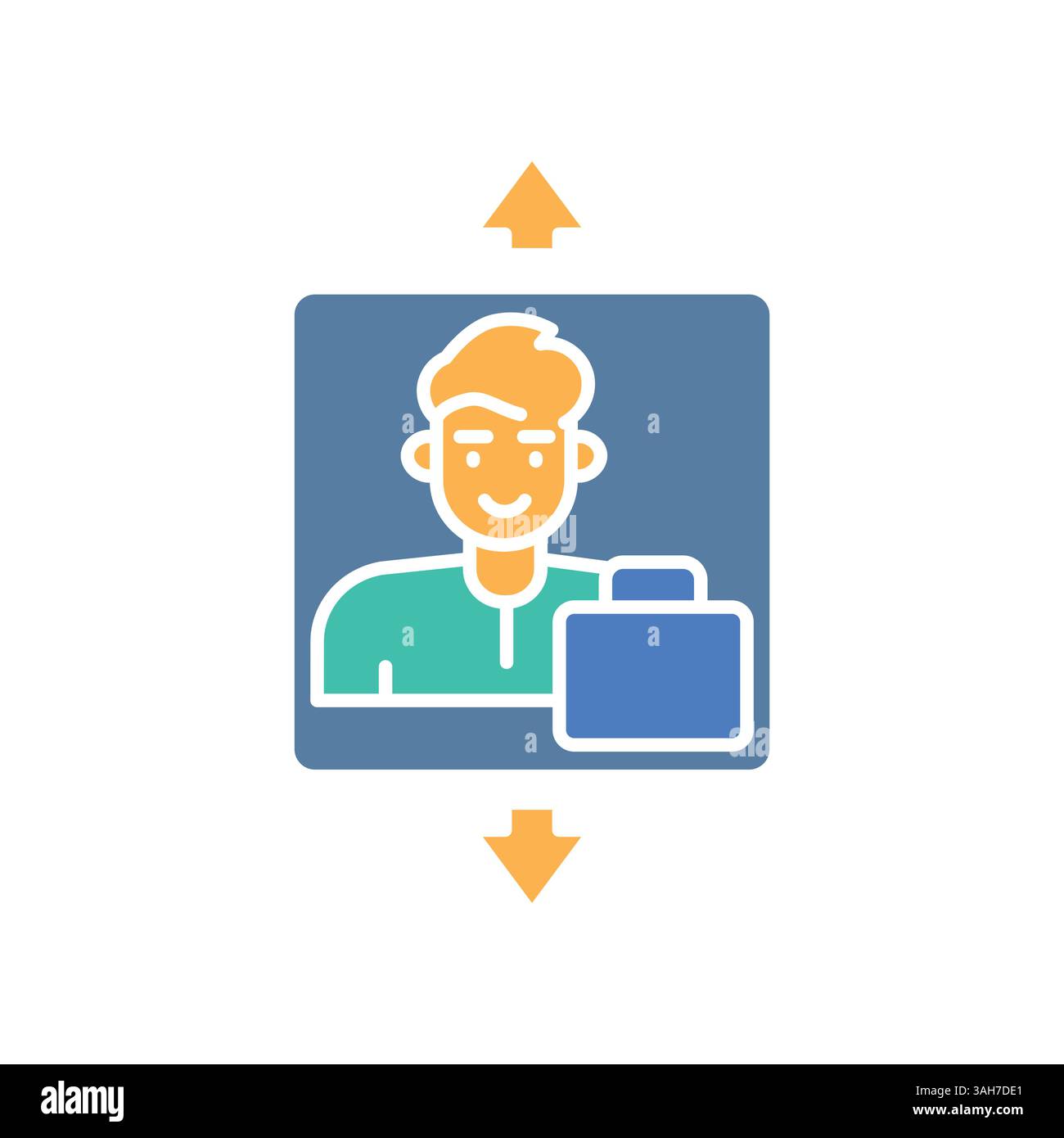 social mobility color flat icon for digital and print projects. Minimal ...