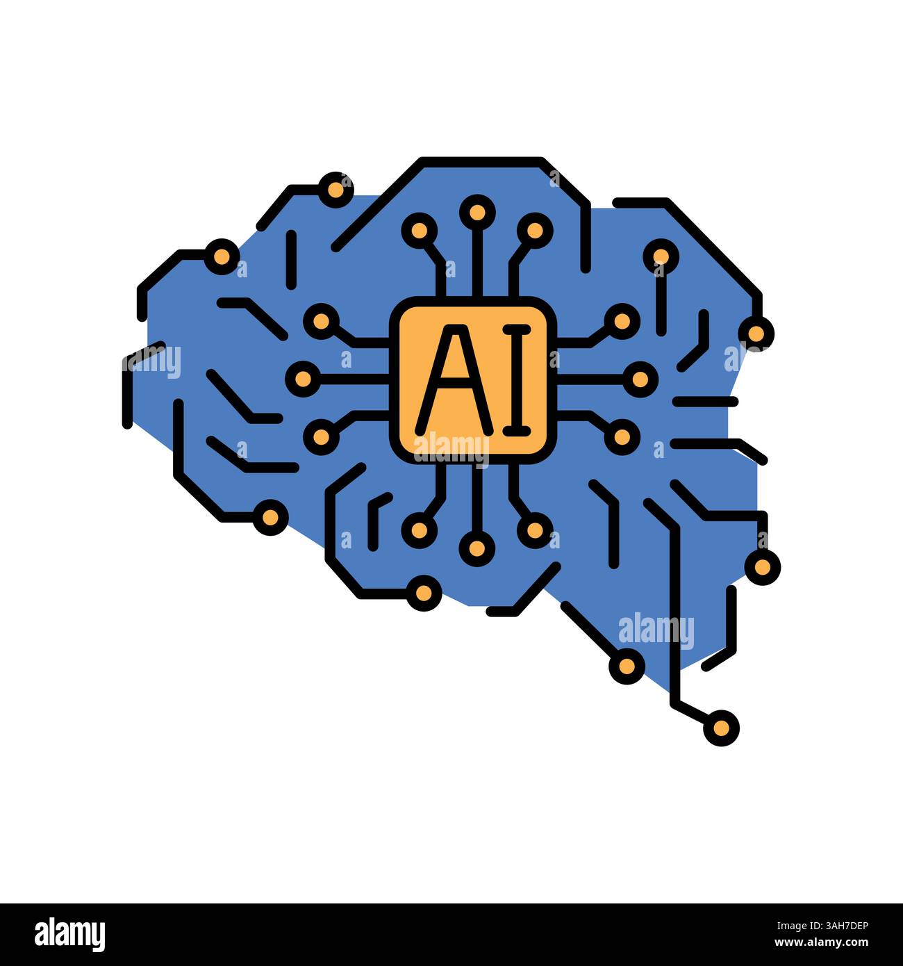 AI color flat icon for digital and print projects. Minimal clean icons ...