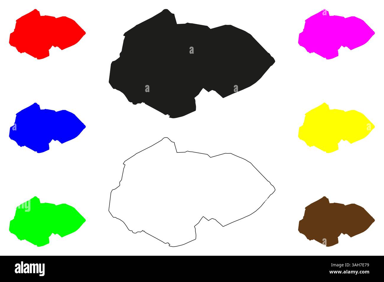 Hapur city (Republic of India, State of Uttar Pradesh) map vector ...