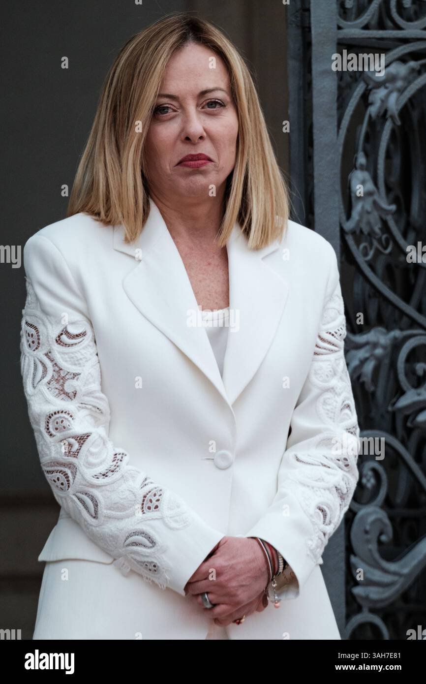 Rome, institutional visit of Queen Rania of Jordan to Italy. Queen ...