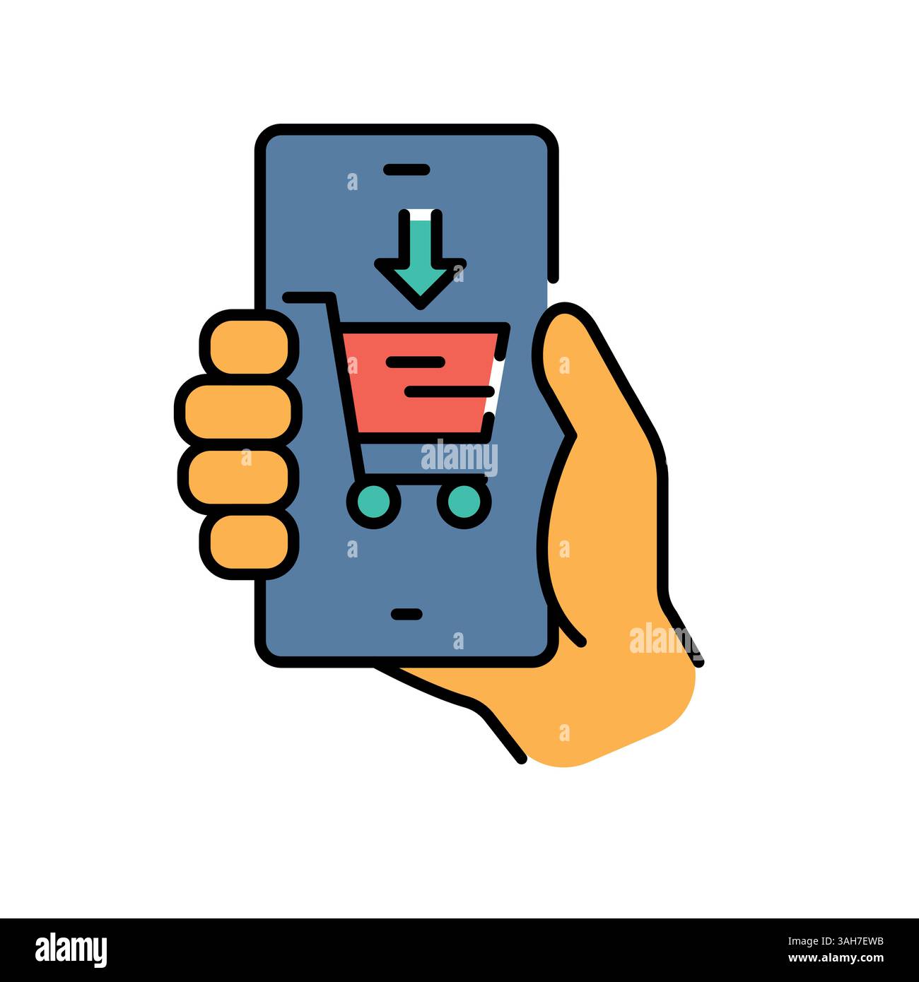 e-commerce color flat icon for digital and print projects. Minimal ...