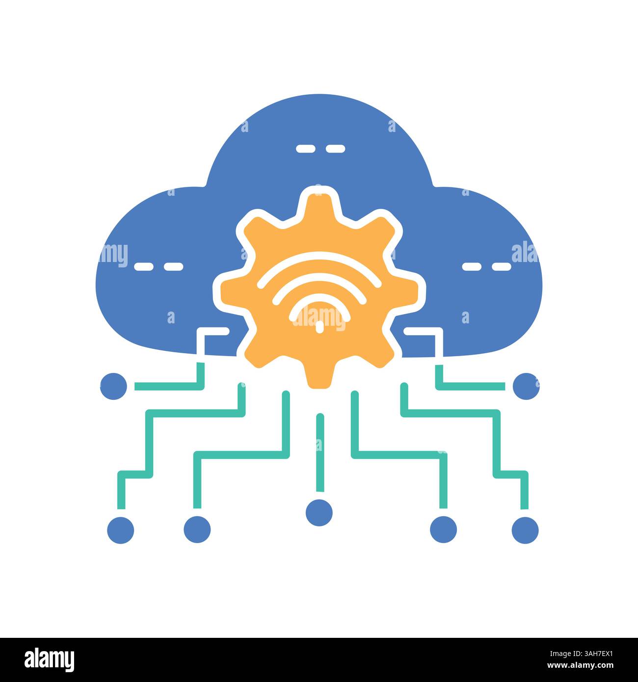 Cloud services flat icons Stock Vector Images - Alamy
