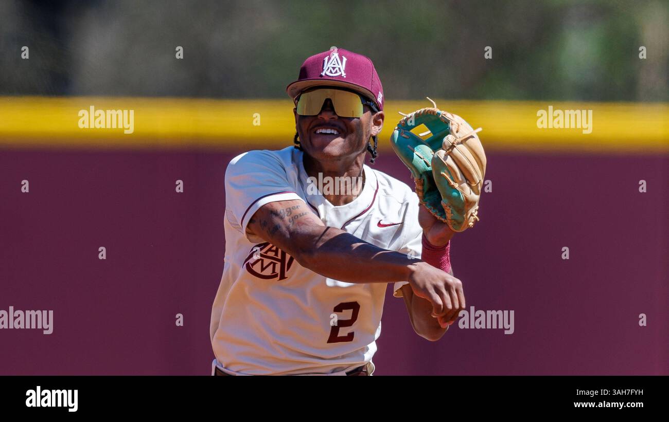 Alabama A&M infielder Kylan Duncan (2) during an NCAA baseball game on ...