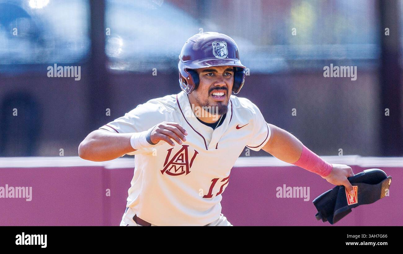 Alabama A&M infielder Isaac Castro (17) during an NCAA baseball game on ...