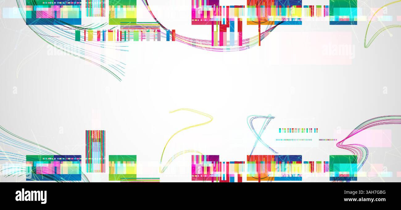 Abstract colorful background with different elements and lines. Color ...