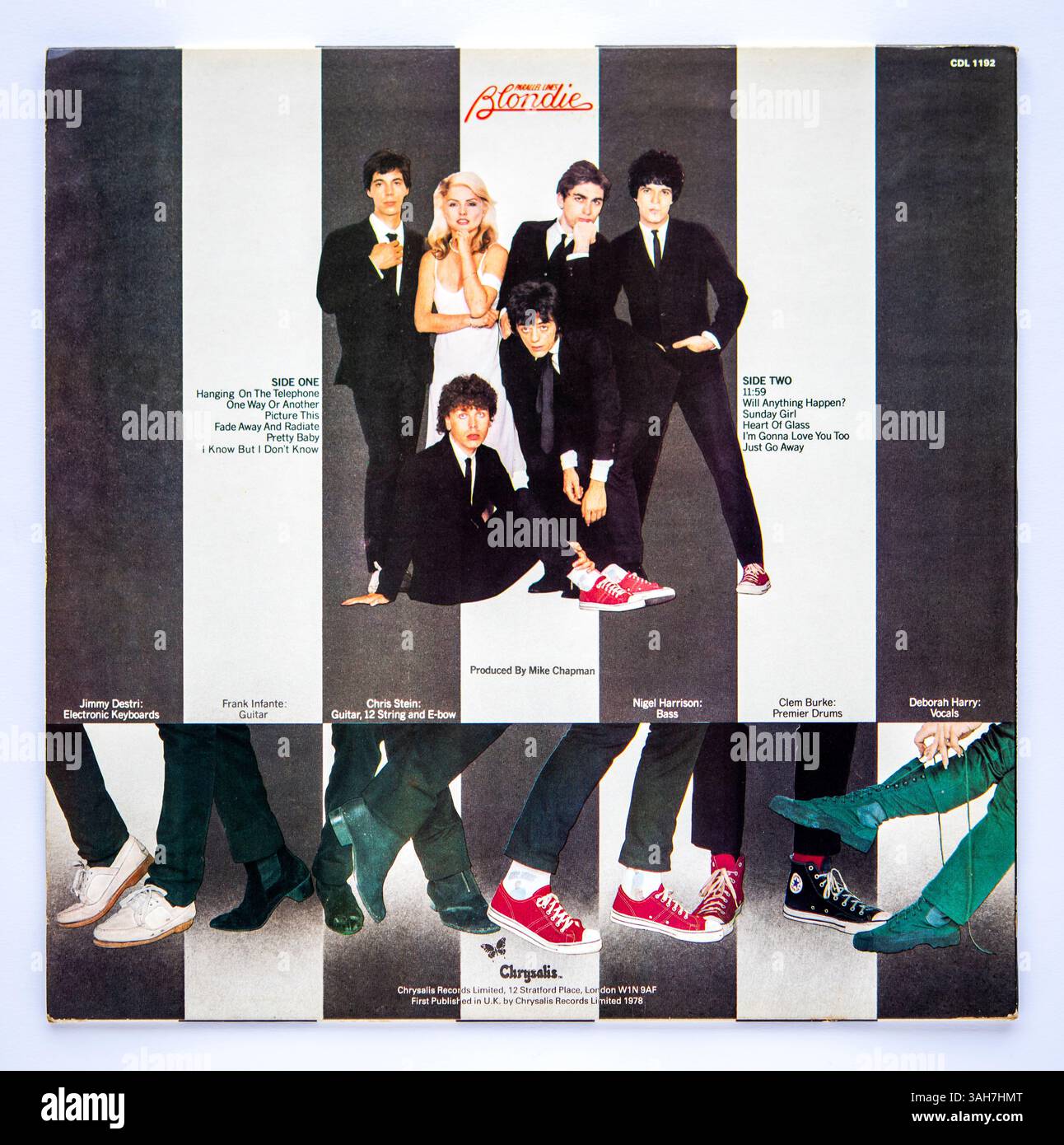 Back cover of Parallel Lines, the third studio album by Blondie, which ...