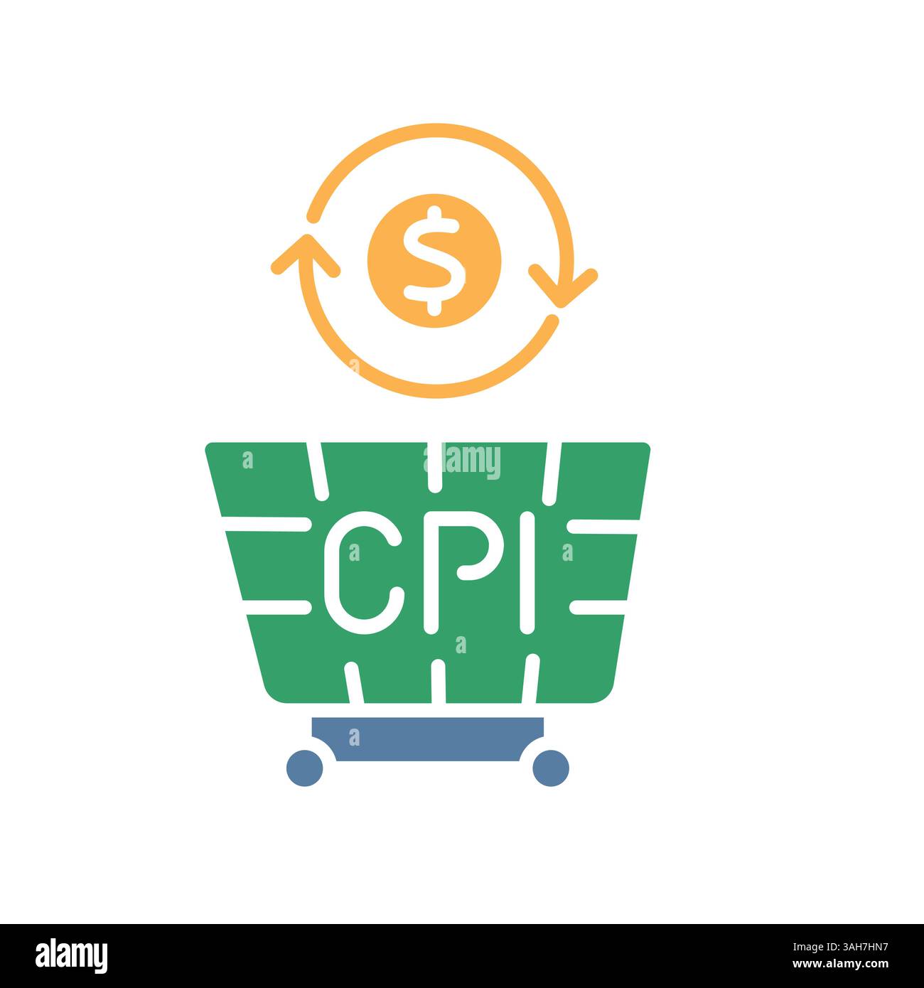 Consumer Price Index color flat icon for digital and print projects ...