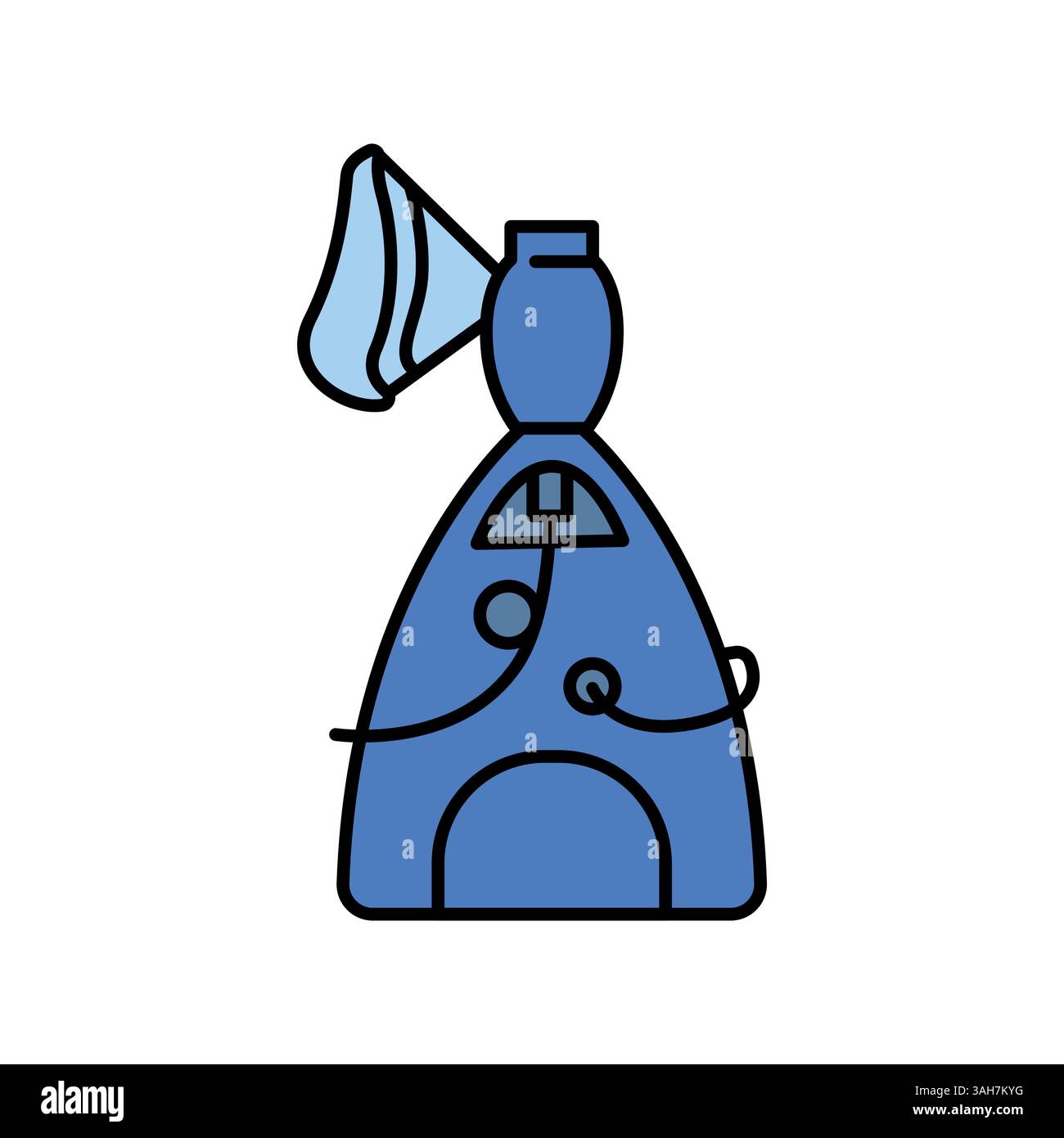 smart inhalers for asthmatics color line icon for digital and print ...