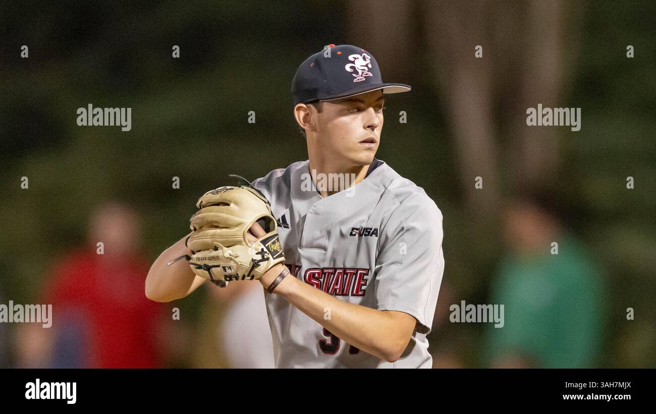 Jacksonville State pitcher Ryan Vermillion (37) during an NCAA baseball ...