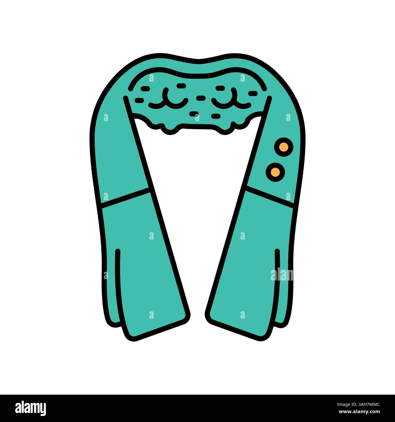 Smart neck massagers color flat icon for digital and print projects ...