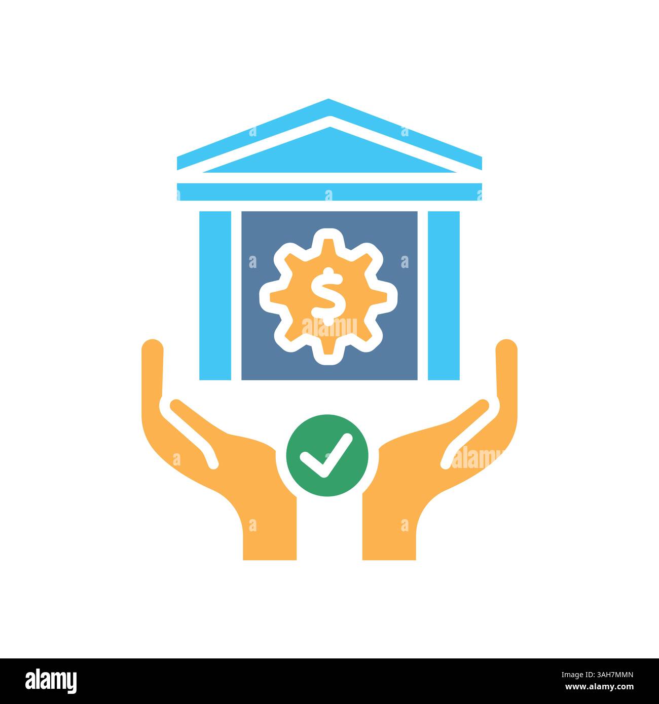 monetary policy color flat icon for digital and print projects. Minimal ...