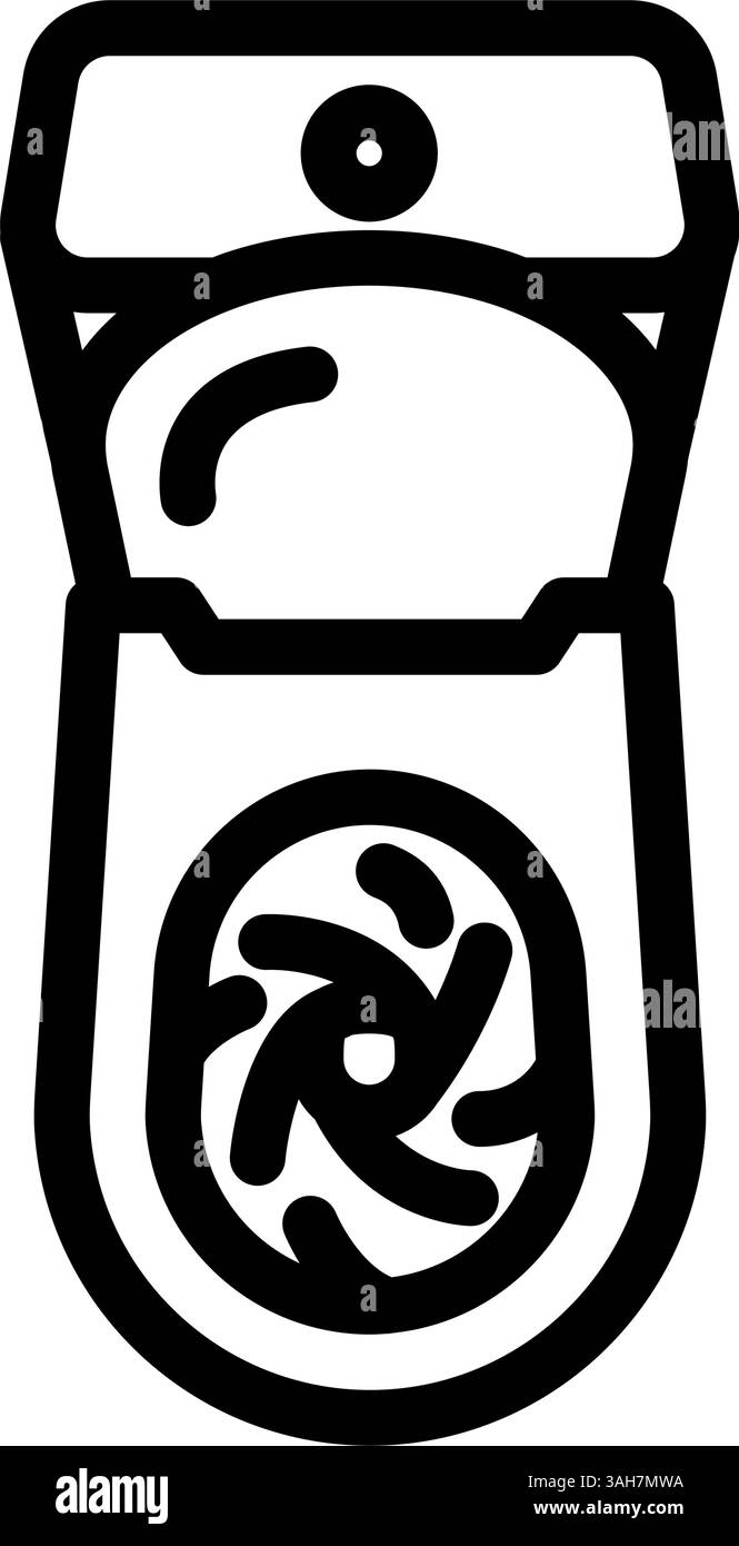 flush toilet diarrhea line icon vector illustration Stock Vector Image ...