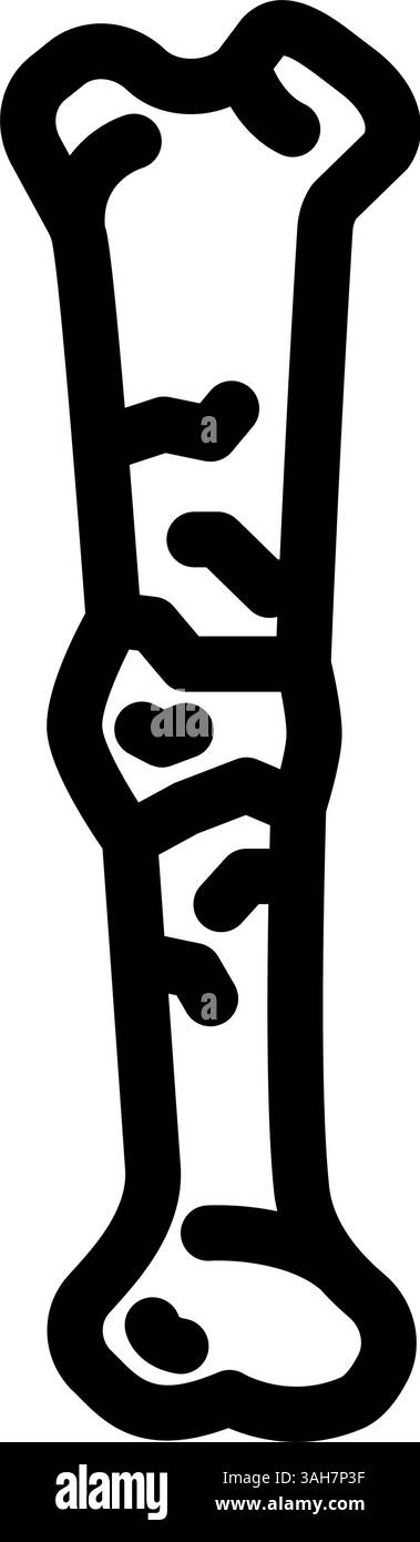 bone healing fracture injury line icon vector illustration Stock Vector ...