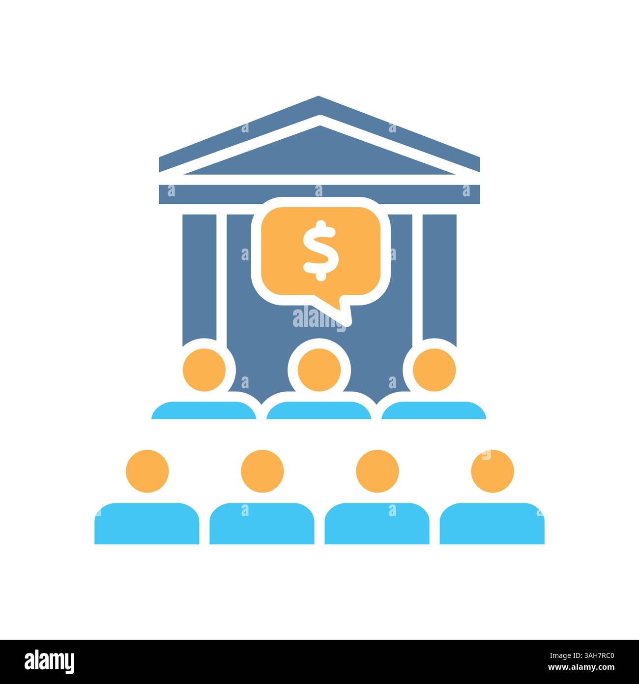 fiscal policy color flat icon for digital and print projects. Minimal ...