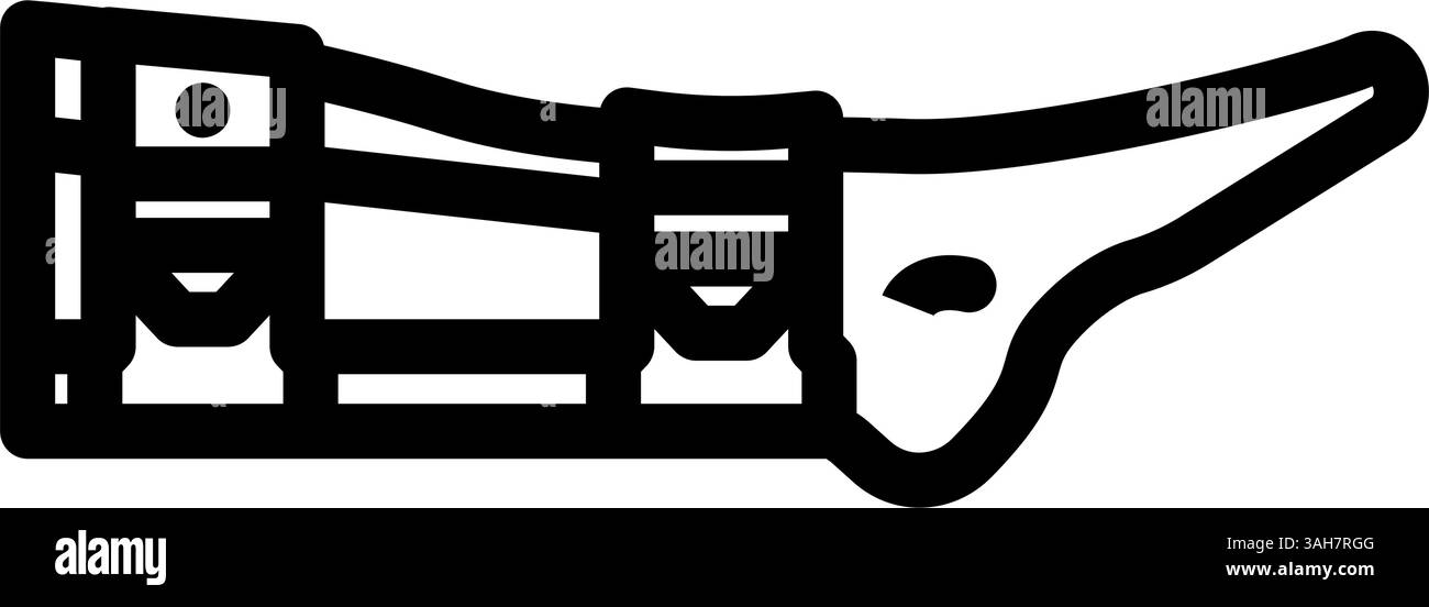 bone splint fracture injury line icon vector illustration Stock Vector ...